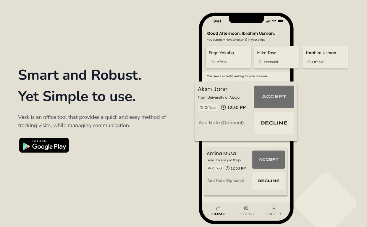 Vesk - Robust Visitor Management System